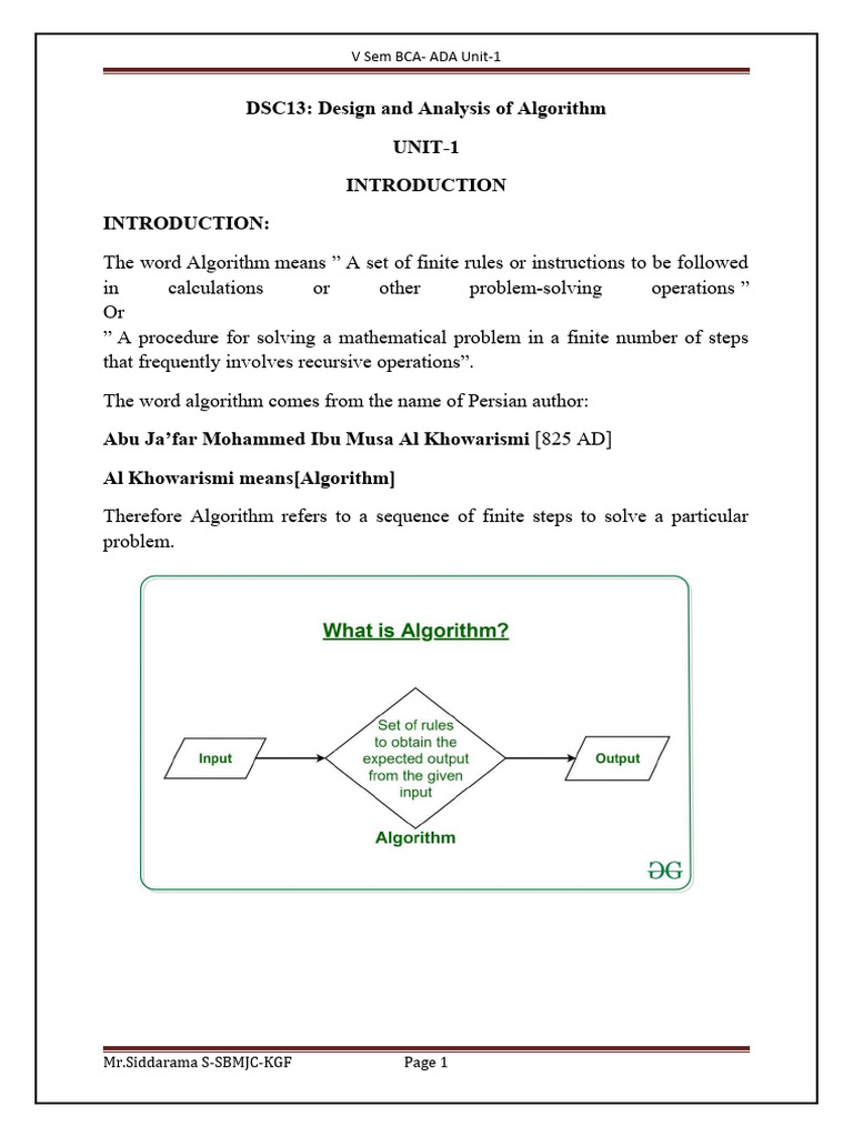 ADA Notes-NEP 2023-1 | PDF | Algorithms | Theoretical Computer Science