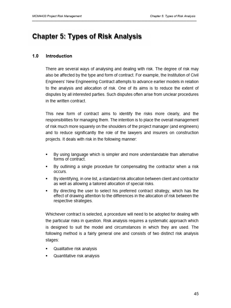 PRM Chapter 5 | PDF | Risk | Risk Management