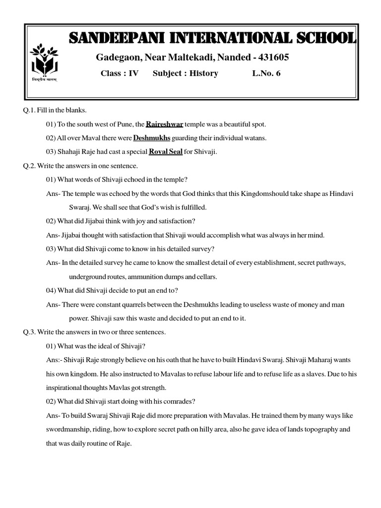 Sample Question Paper | PDF