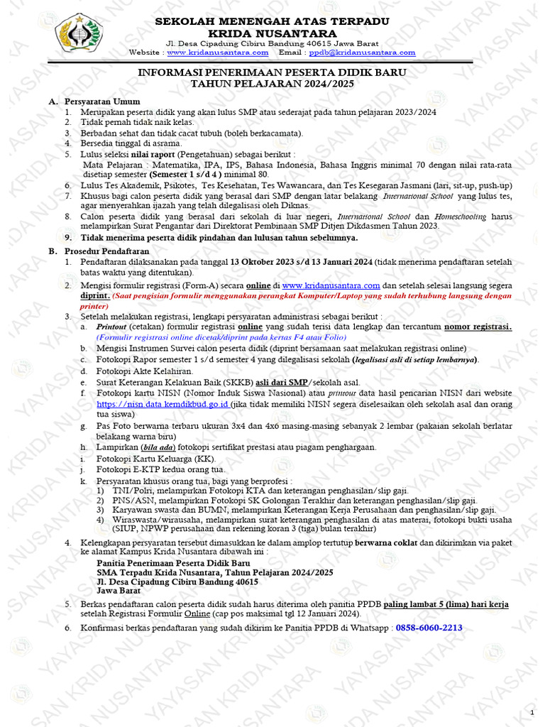 INFO PPDB TA 2024-2025 Fix - Optimized | PDF