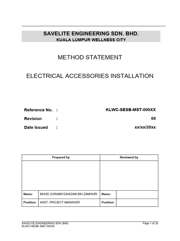 Mst Electrical Accessories Installation Pdf Electrical Connector