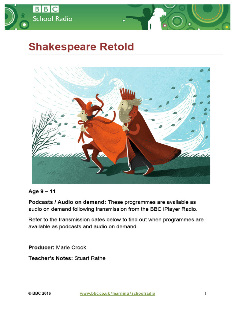 BBC School Radio: Shakespeare for Kids | PDF | Macbeth | King Lear