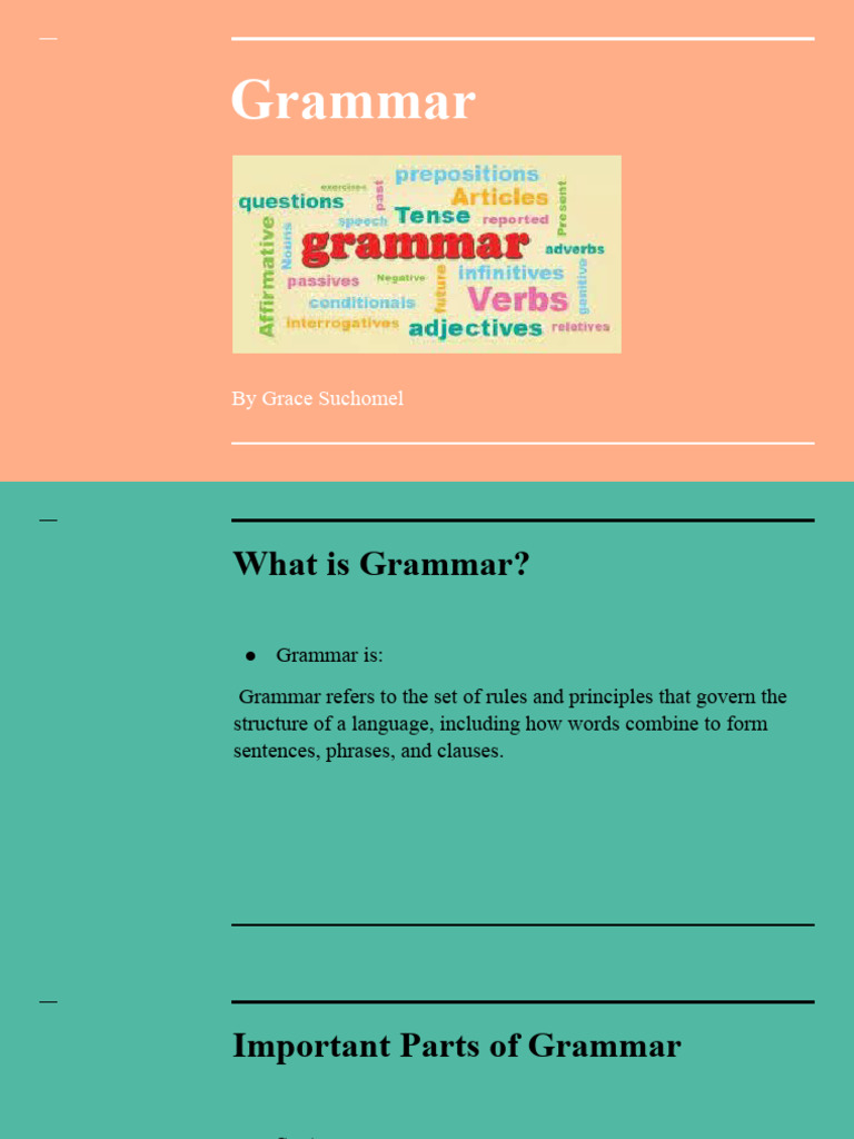 Grammar Mini Lesson | PDF | Language Arts & Discipline