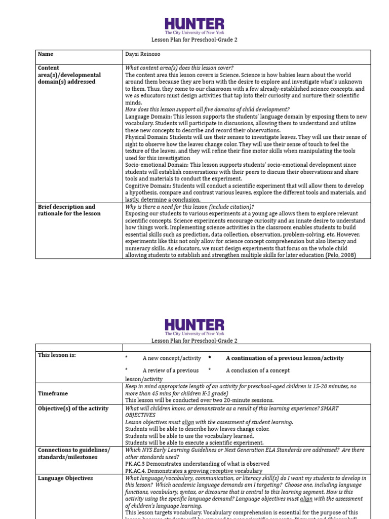 Lesson Plan 3 | PDF | Lesson Plan | Learning