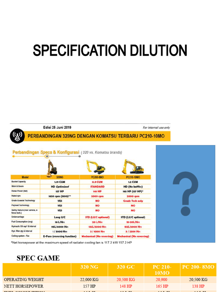 Comparison of 20 Ton Class | PDF