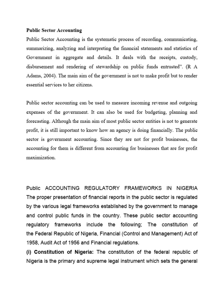 Public Sector Accounting | PDF | Government Budget Balance | Balance Sheet