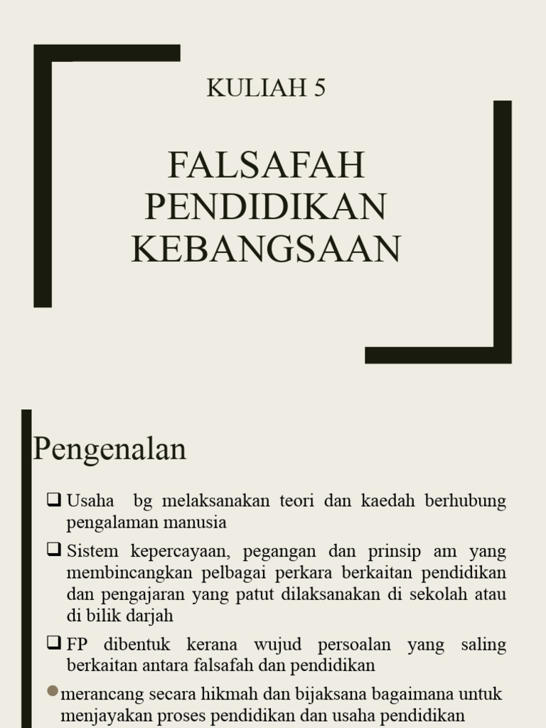 Falsafah Pendidikan | PDF | Karier & Perkembangan