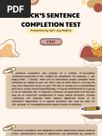 Sacks Sentence Completion Test Overview | PDF | Attitude (Psychology) | Id