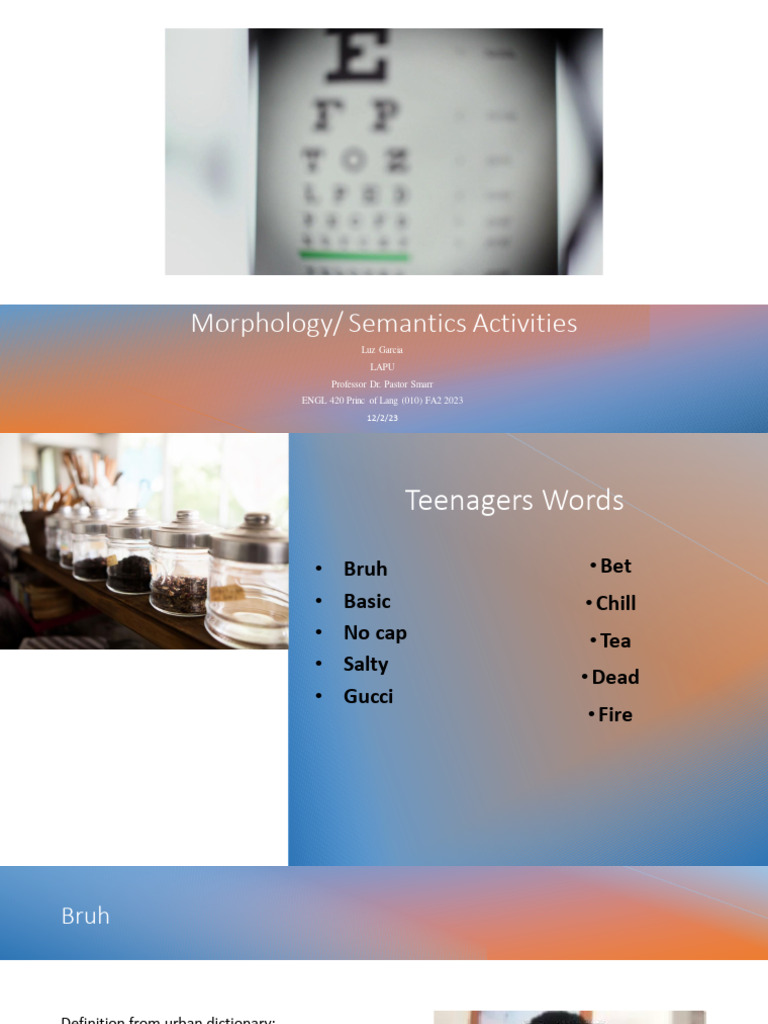 Morphology Semantics Activities | PDF | Adolescence | Word