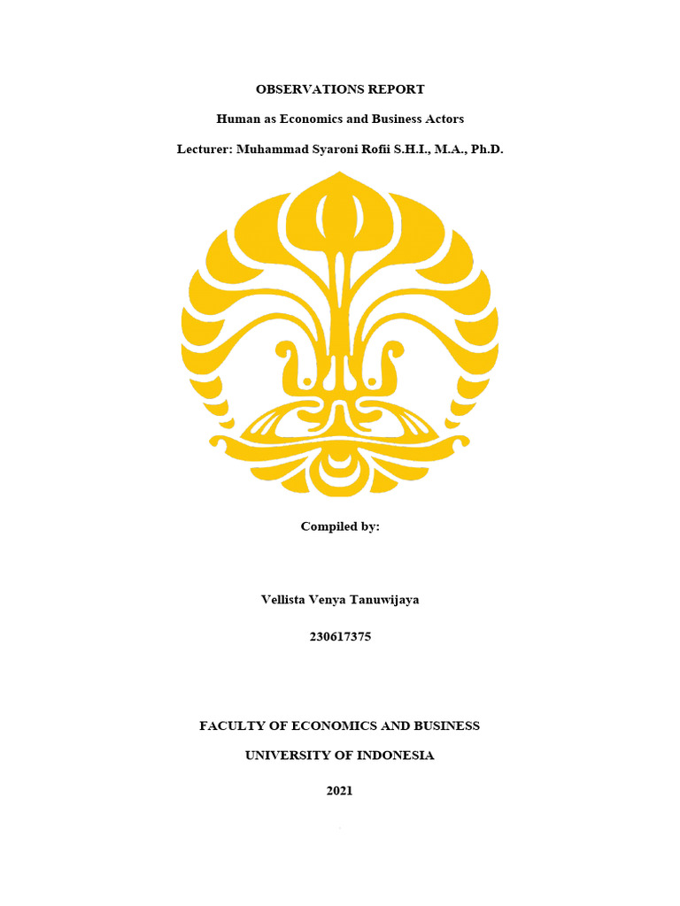 Observations Report | PDF | Entrepreneurship | Marketing