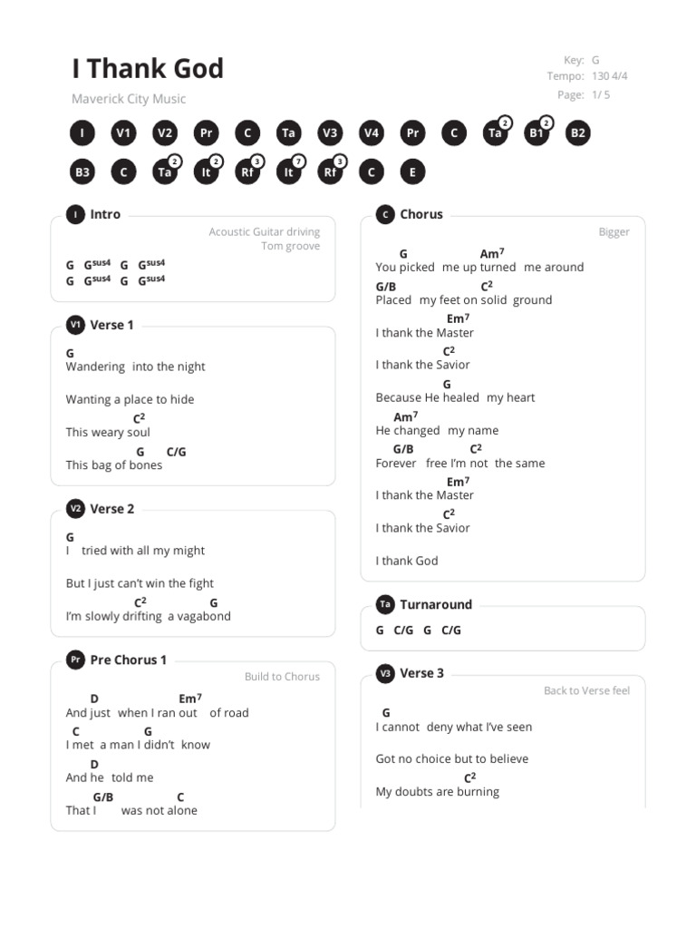 I Thank God-Maverick City Music-Move Your Heart.G | PDF | Song ...