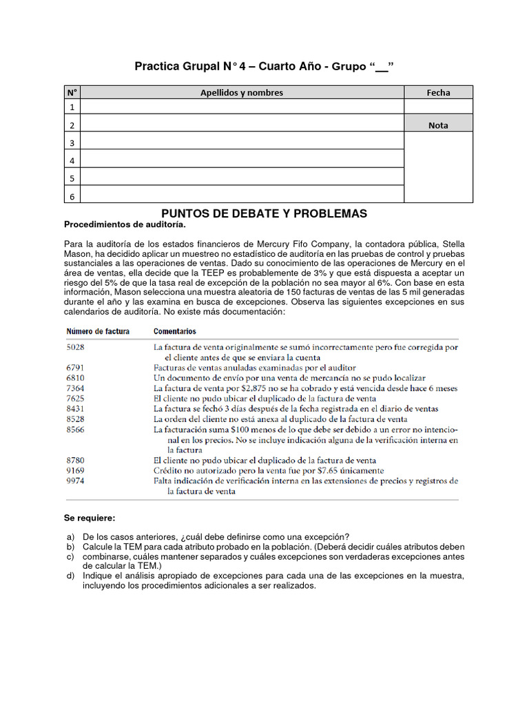 Practica Grupal N 4 2023 | PDF
