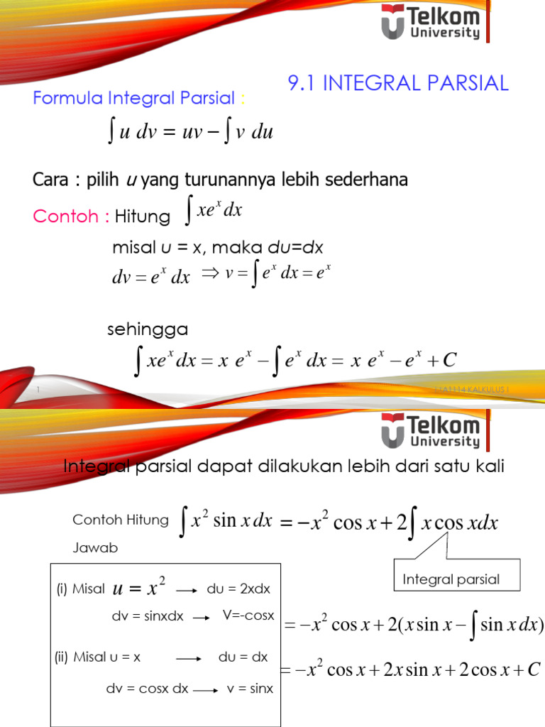 Integral Parsial dan Trigonometri dalam Kalkulus | PDF