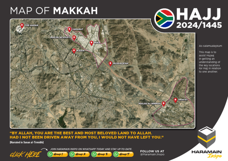 Haramain Inspo Hajj Maps 2024 Makkah To Arafat | PDF | Islamic Ethics | Saudi Arabia