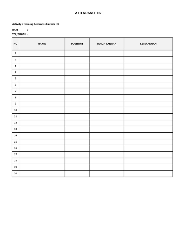 Absen Training | PDF