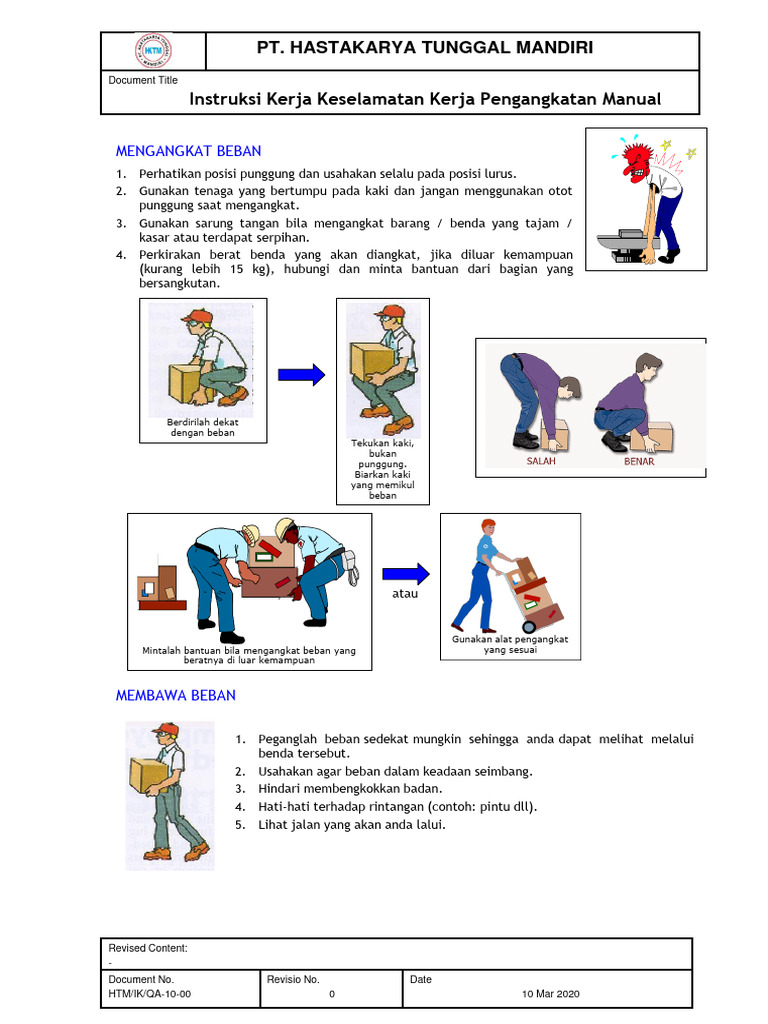 IK Pengangkatan Manual | PDF