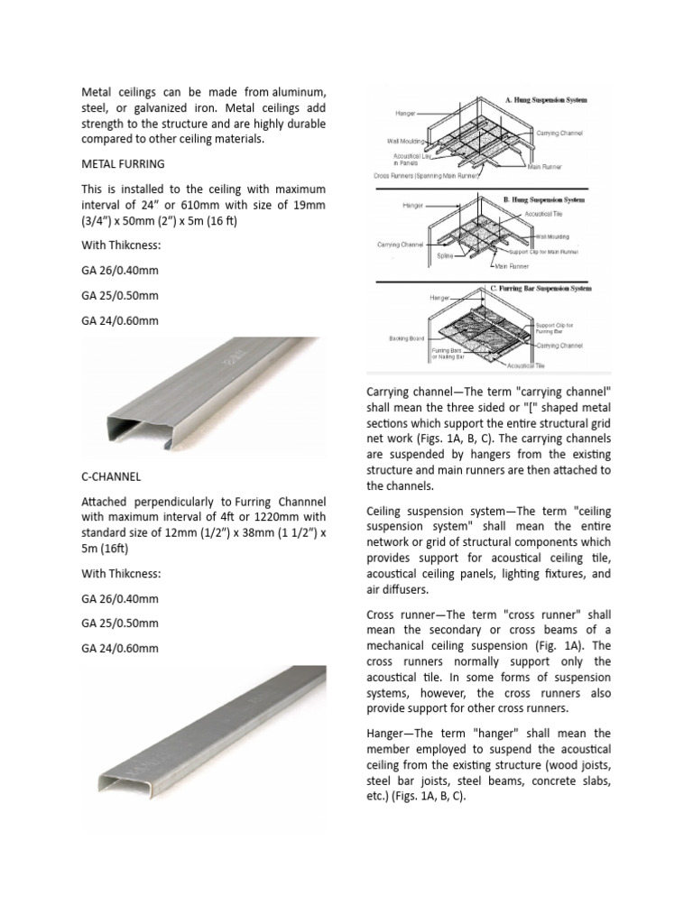 Metal Ceilings Framing | PDF | Ceiling | Civil Engineering