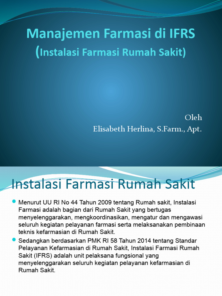Manajemen Instalasi Farmasi Rumah Sakit | PDF | Pengembangan Diri ...