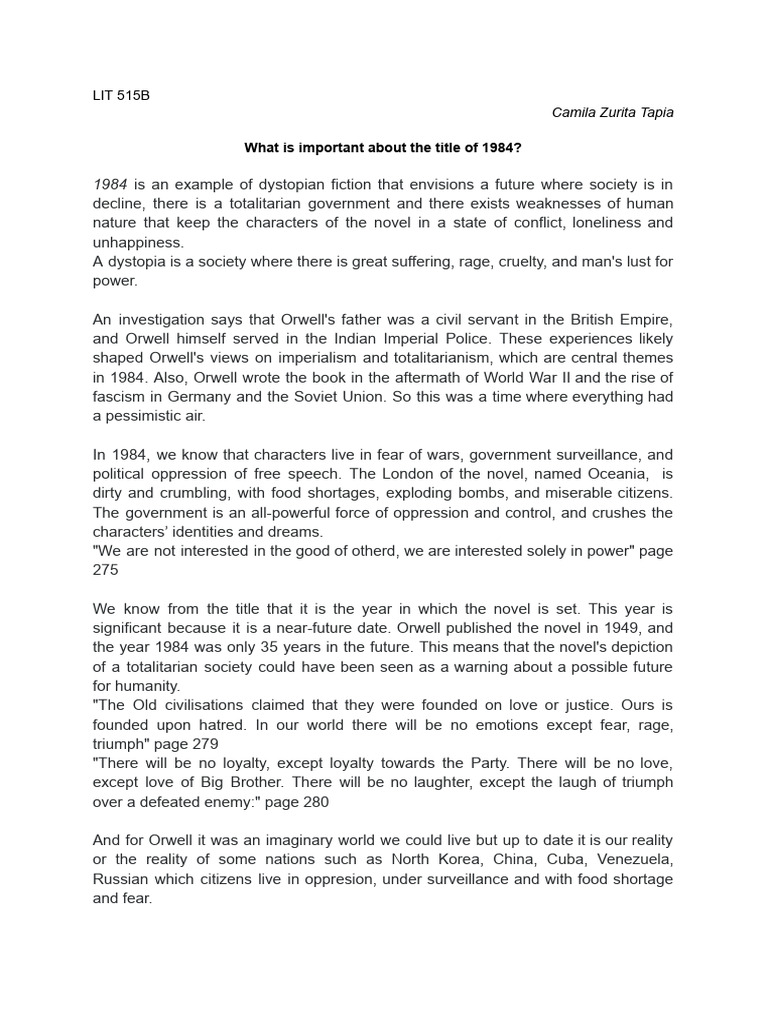 LIT 515B, 1984 title importance | PDF