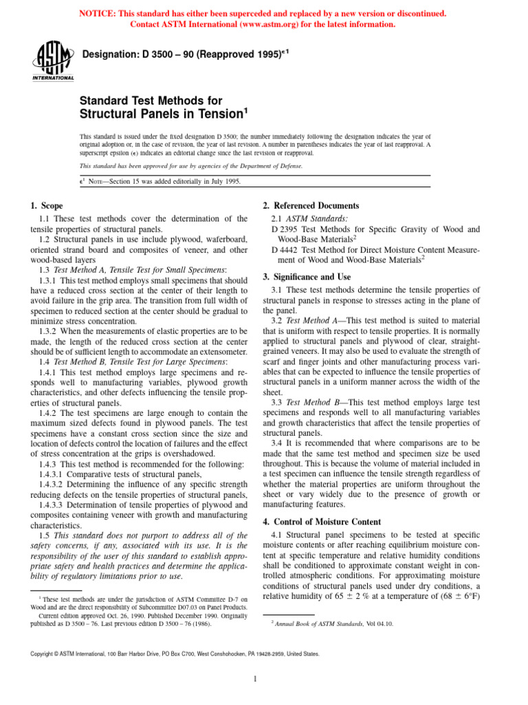 D 3500 - 90 R95 - Rdm1mdatotbsotvfmq | PDF | Strength Of Materials ...