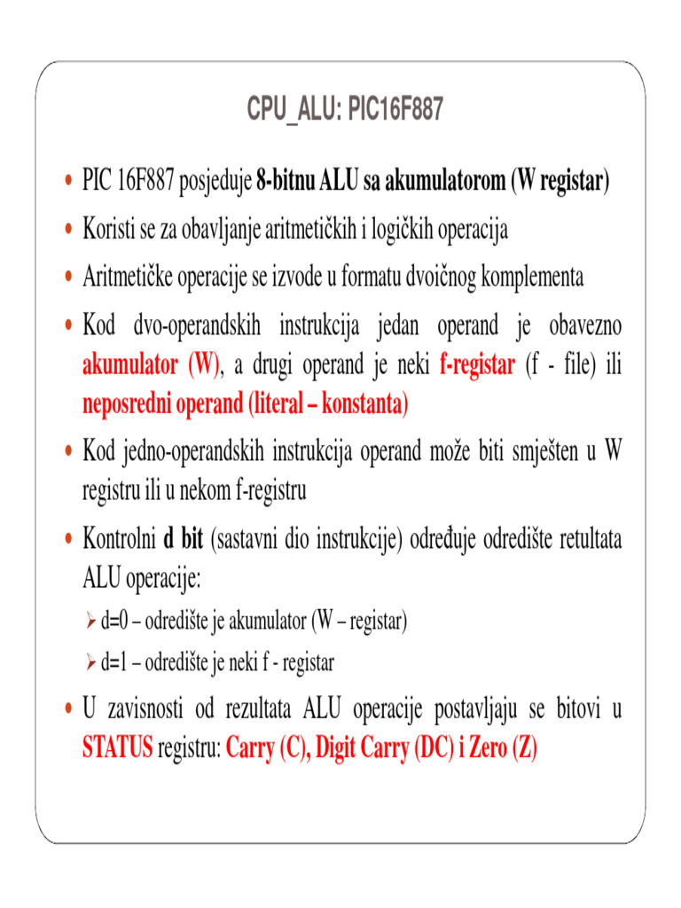 2 - Cpu - Alu 16F887 | PDF