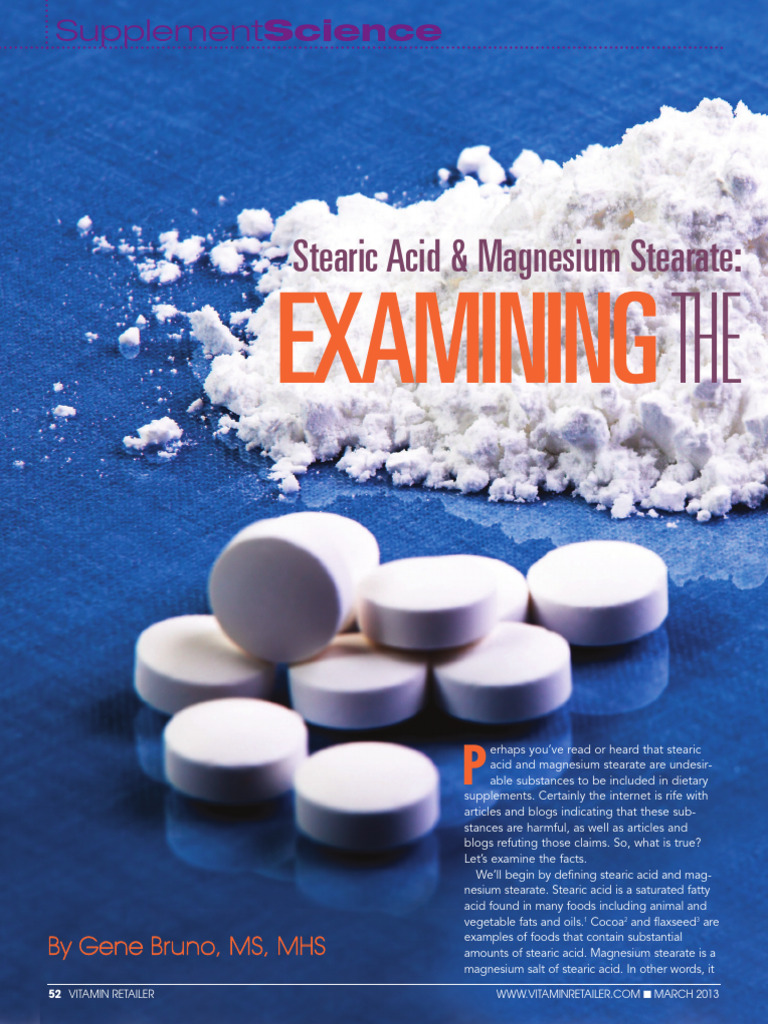 Stearic Acid & Magnesium Stearate Safety | PDF | Tablet (Pharmacy ...