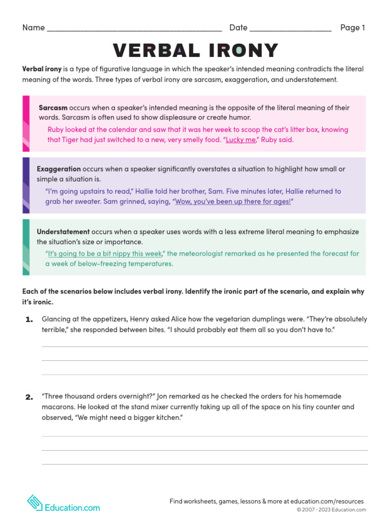 Verbal Irony | PDF | Irony