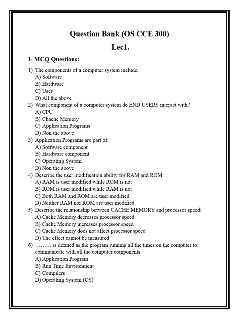 Os Question Bank Unsolved | PDF | Process (Computing) | Scheduling (Computing)