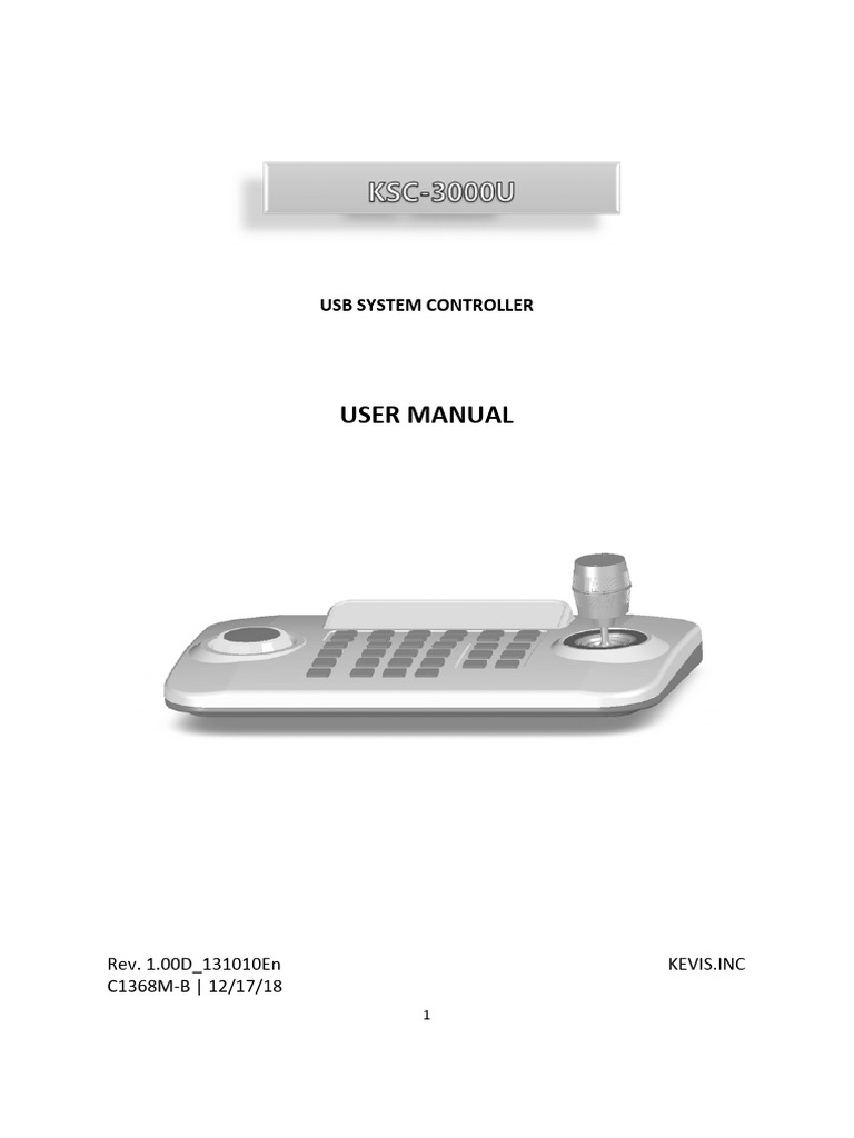 KSC-3000U Keyboard Installation Manual | PDF