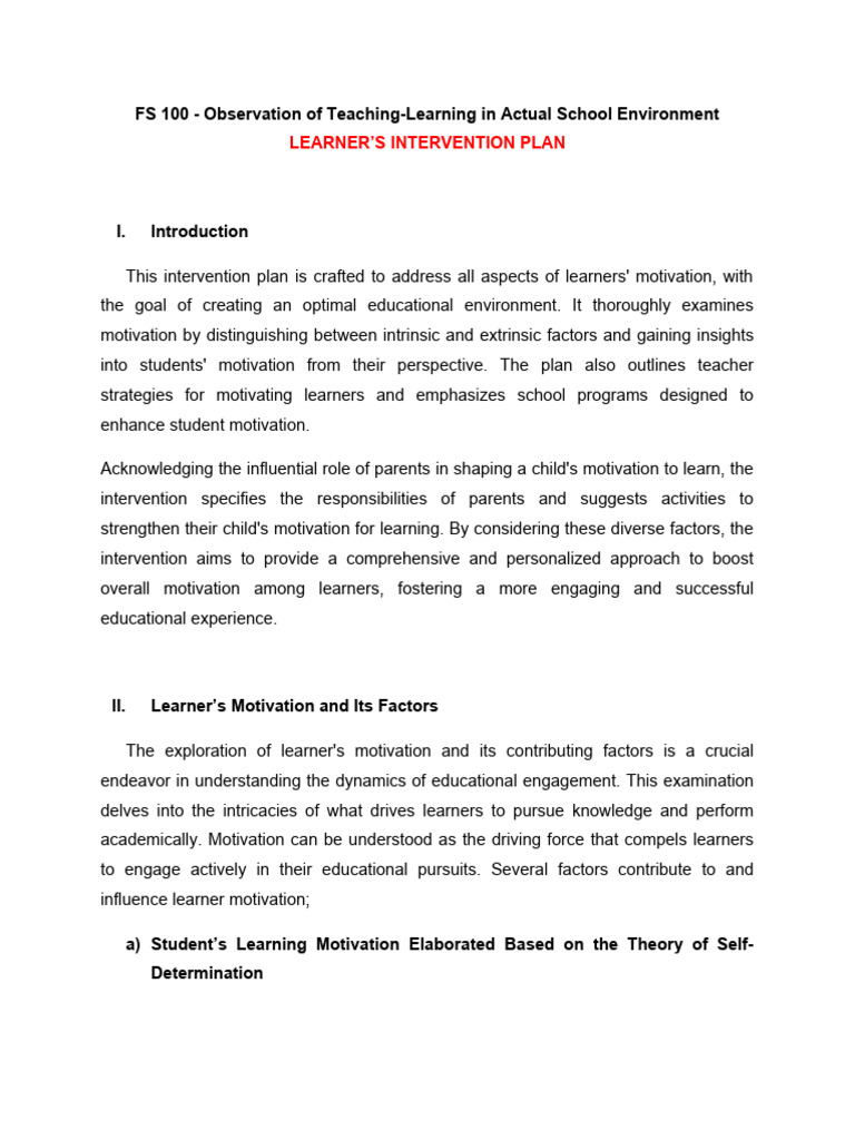 Major Output 1 | PDF | Motivational | Motivation