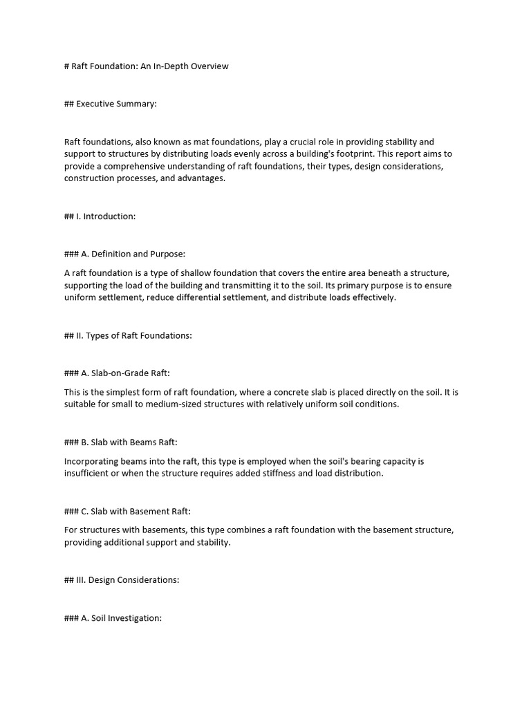Raft | PDF | Foundation (Engineering) | Concrete