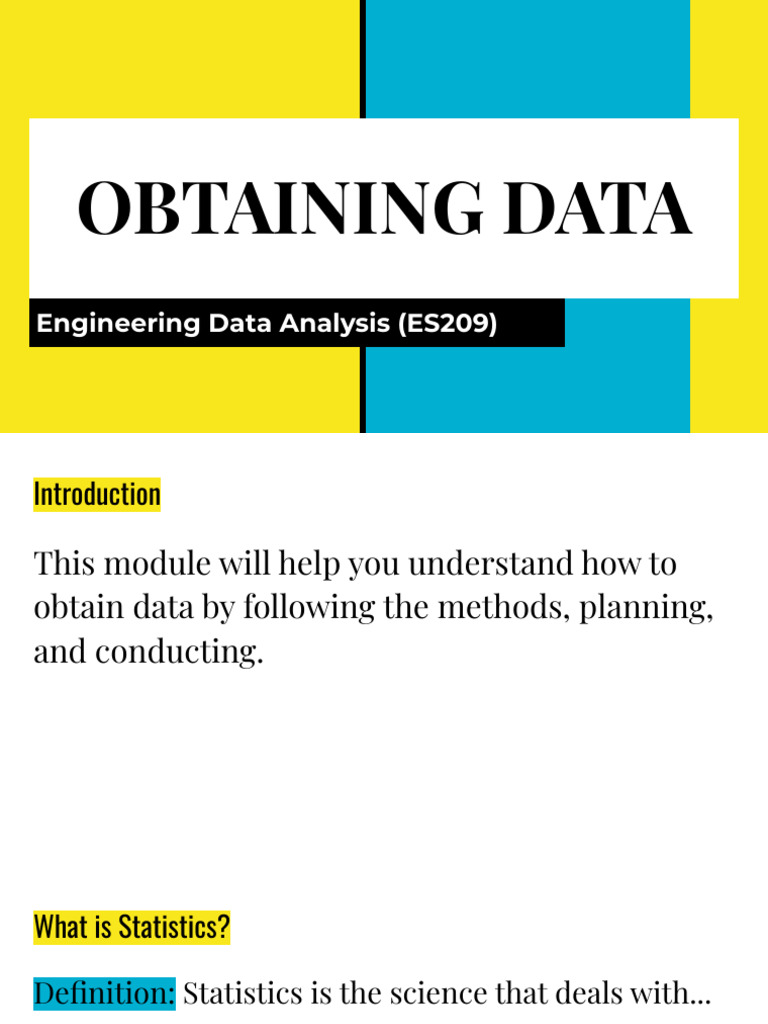 1 - Obtaining Data | PDF | Experiment | Survey Methodology