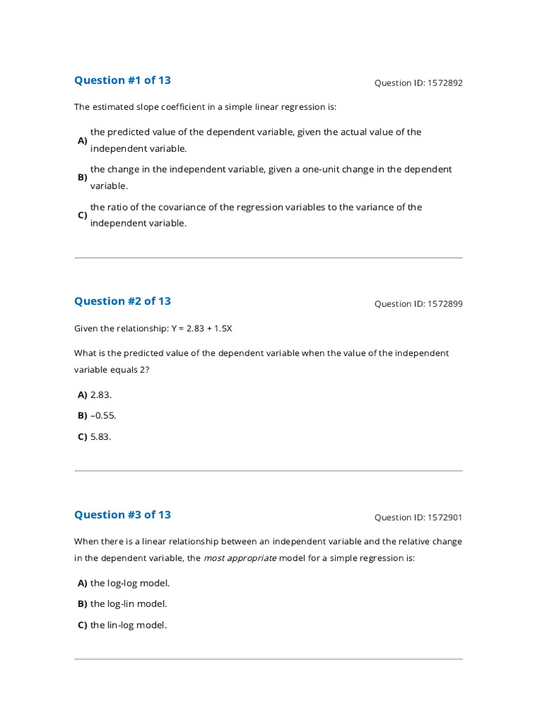 Reading 10 Simple Linear Regression | PDF | Errors And Residuals ... Reading 10 Simple Linear Regression | PDF | Errors And Residuals ...