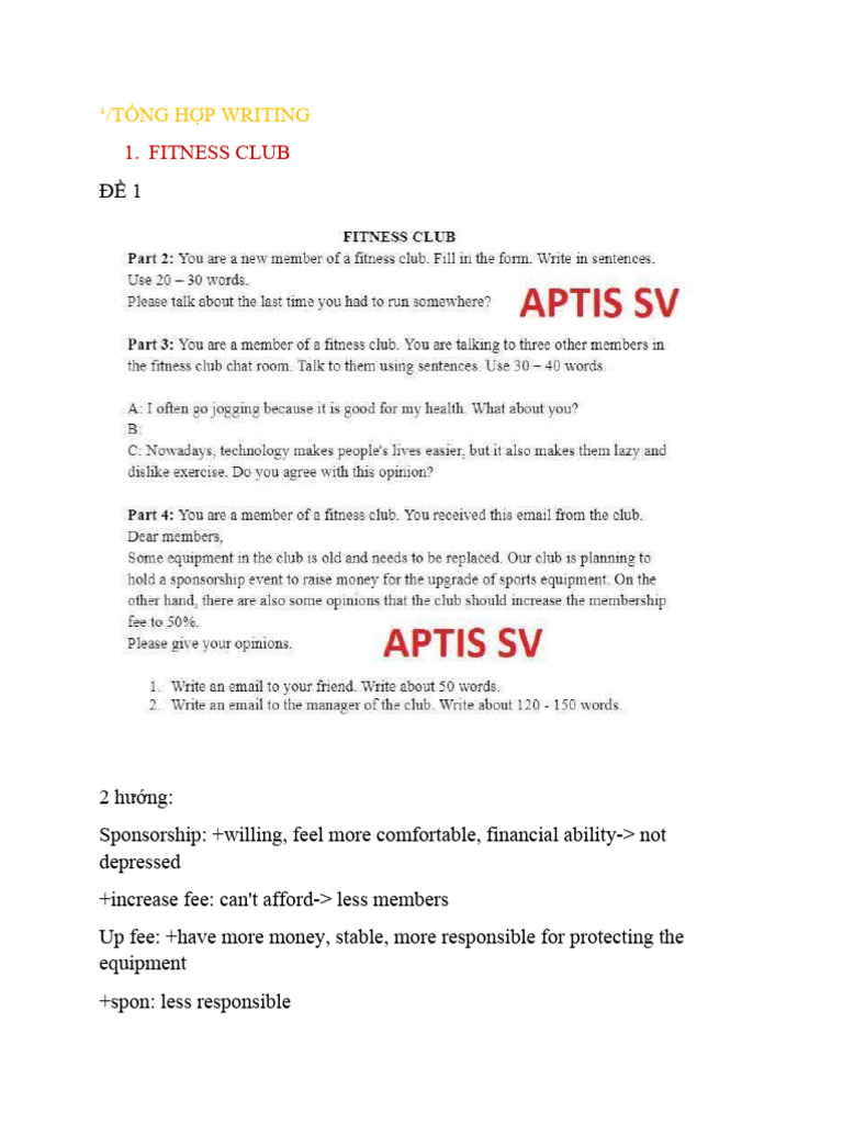 T NG H P Writing | PDF | Leisure | Photograph