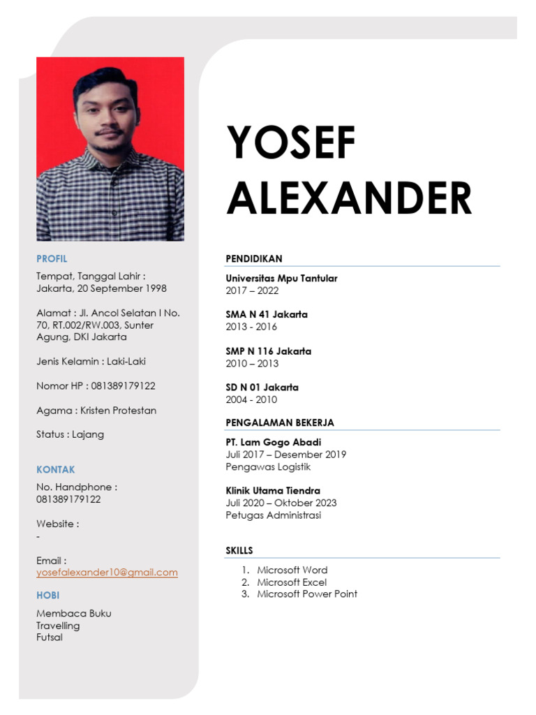 CV Yosef Alexander | PDF