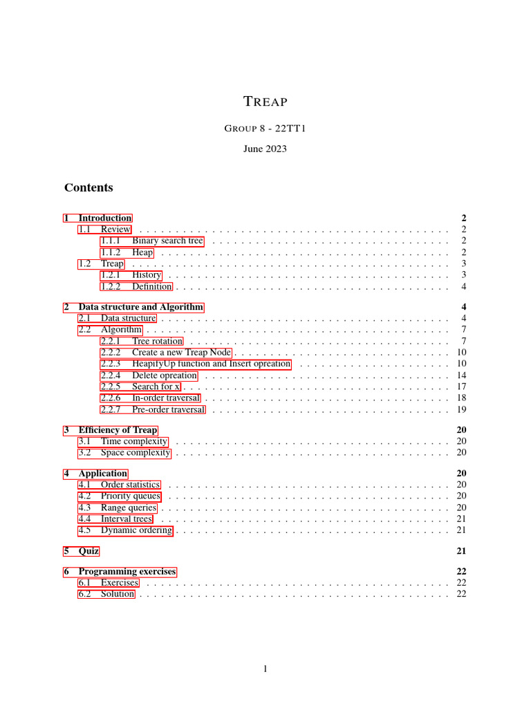 Treap | PDF | Applied Mathematics | Theoretical Computer Science Treap | PDF | Applied Mathematics | Theoretical Computer Science