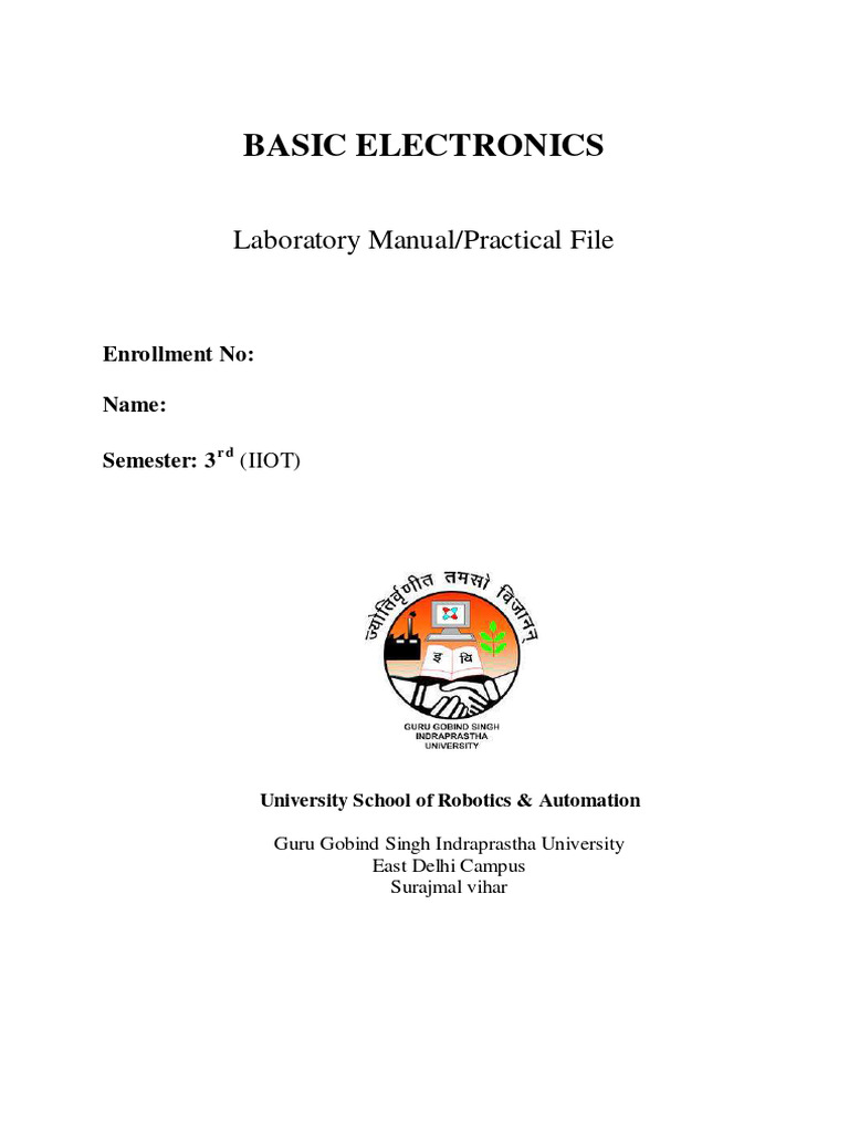 Basic Electronics Iiot Practical Lab Manual Pdf Bipolar Junction