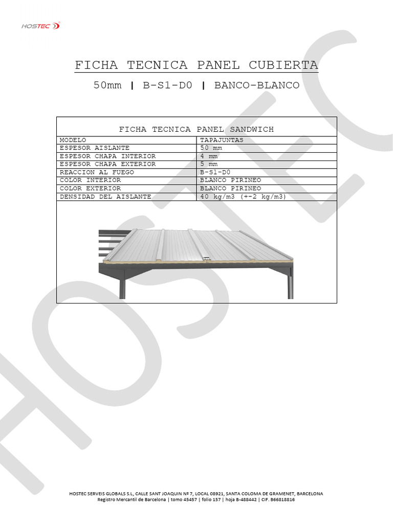 FICHA PANEL 50MM BLANCO BLANCO B-S1-D0 | PDF | Pascal (Unidad ...