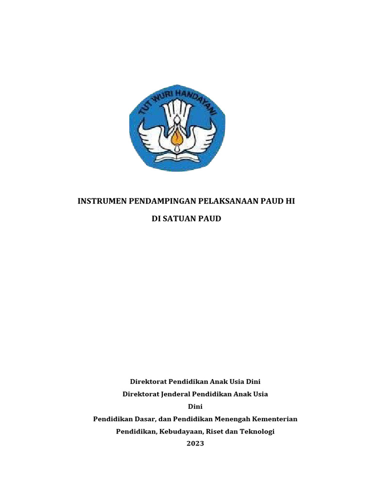 Evaluasi Implementasi PAUD HI 2023 | PDF