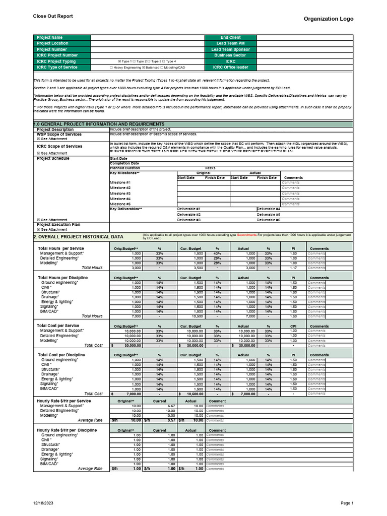 Close Out Report | PDF | Building Information Modeling | Business