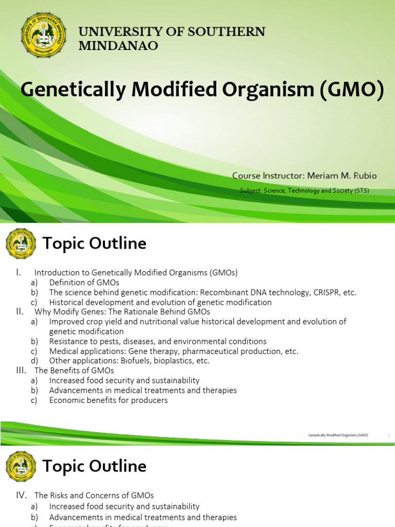 GMO-PPT | PDF | Genetically Modified Organism | Genetic Engineering