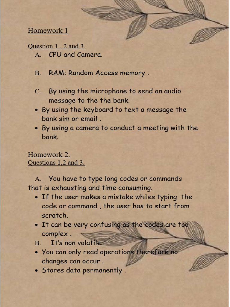Ict homeworks | PDF | Laptop | Wi Fi