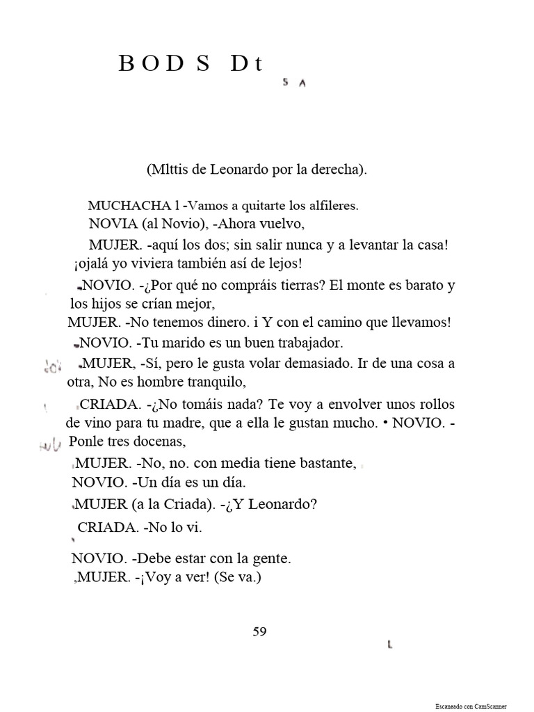 Análisis de "Bodas de Sangre" | PDF