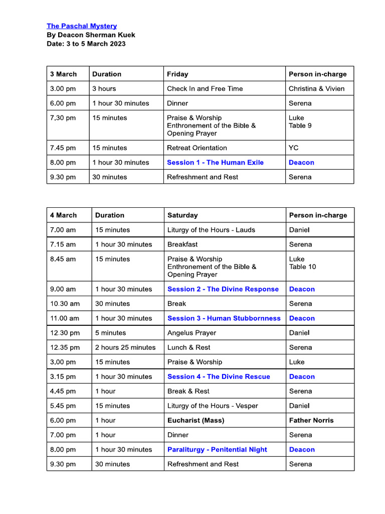 Revised Programme | PDF