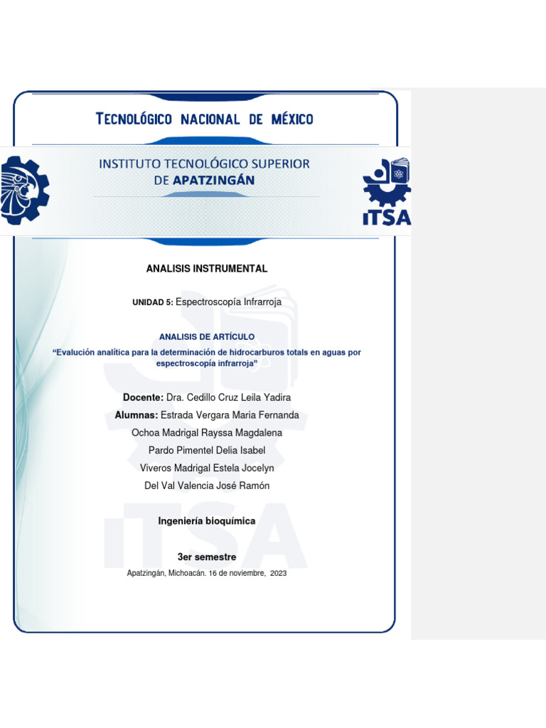 Ev-U5-Analisis de Artículo | PDF | La contaminación del agua | Residuos