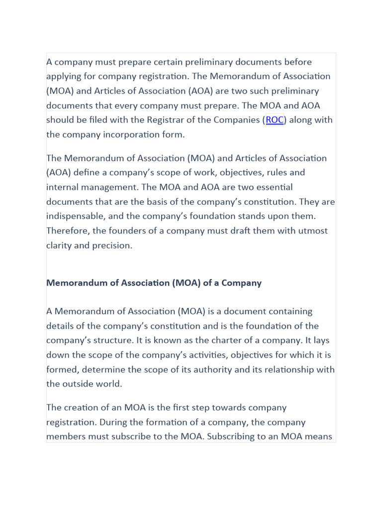 Moa Aoa | PDF | Articles Of Association | Justice