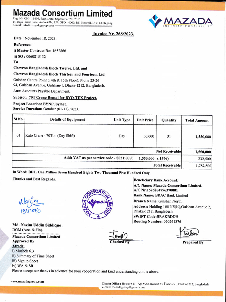 Invoice Nr. 268-2023 | PDF | Accounting