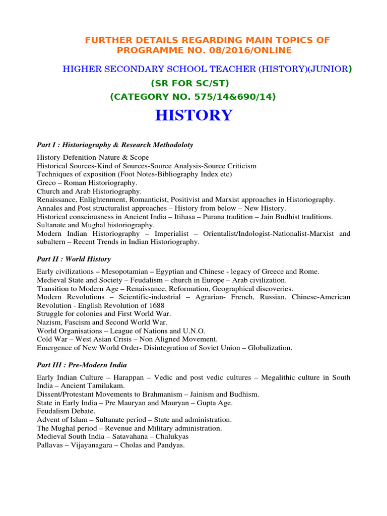 HSST - History-Detailed - 0 | Download Free PDF | Kerala | Historiography