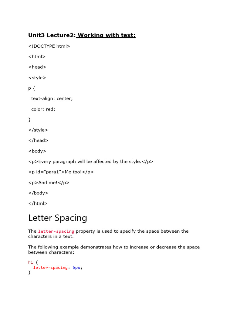 Working With TextCSS | PDF | Notation | Encodings