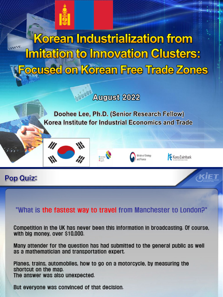 Korean Free Trade Zones and Industrial Cluster Policy - DR Lee Final ...
